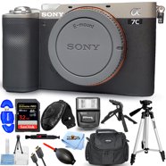 Sony Alpha a6400 Mirrorless Digital Camera (Body Only Silver) - 7PC Accessory Kit - Walmart.com