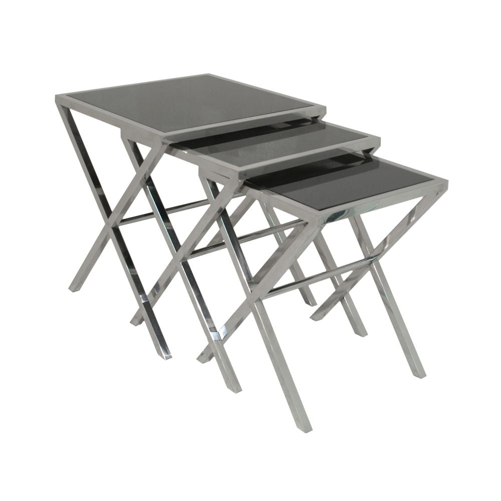 Fabulous Glass Side Table - Set Of 3 - Walmart.com