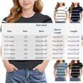 BRGZLK Girls Cute Tops 2026 Summer Sweet Stripe Print Round Neck Short ...