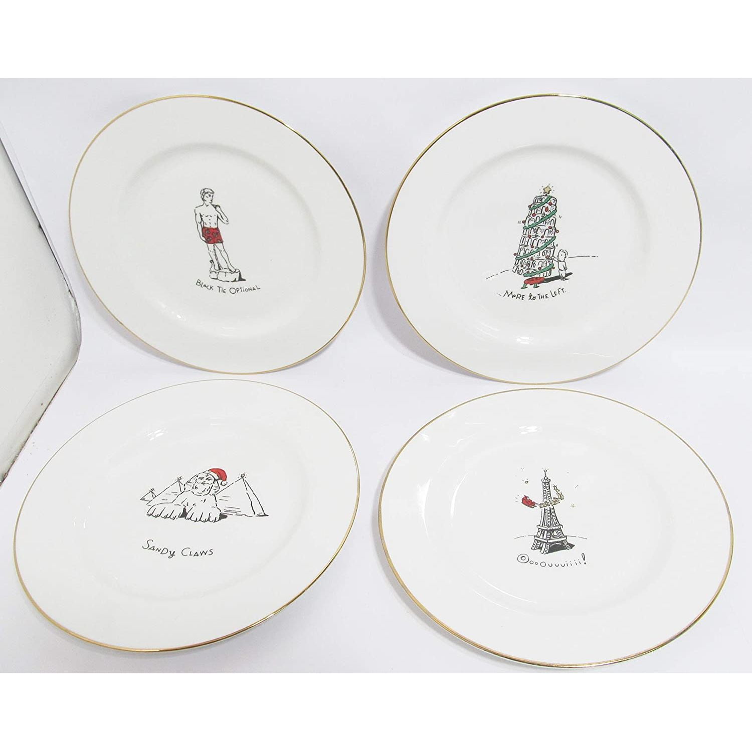 Merry Masterpieces American Collection 4 Dessert Plates Monuments ...