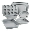 Farberware 10-Piece Nonstick Bakeware Set with Cooling Rack, Grey ...