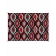 Abstract Art Sun Shade Sail 8'X10' Modern Diamond Patterns Red Black ...