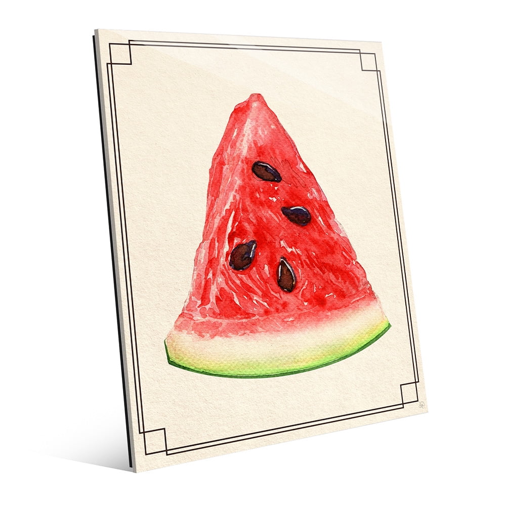 Watermelon Slice - Grunge |20" x 24" Acrylic wall art - Walmart.com