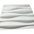 Art3d Wave Design I 19.7 in. x 19.7 in. PVC 3D Wall Panel (12-Pack ...
