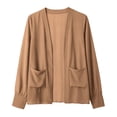 Beach Cover Ups for Women Chiffon Cardigan Open Front 3/4 Sleeve Sheer ...