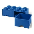 LEGO Storage Brick 8 (2 Drawers) - Bright Blue - Walmart.com