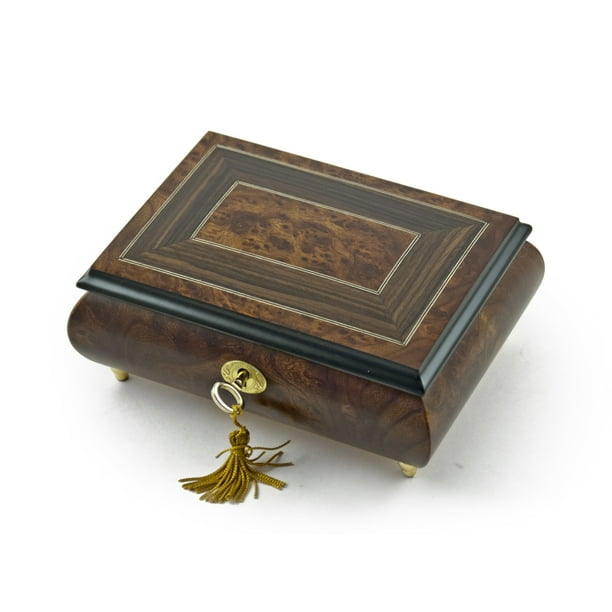 Handcrafted 30 Note Classic Style Music Box with Framed Border Inlay ...