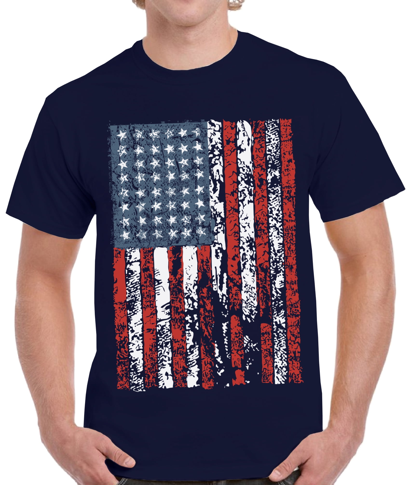 USA Shirts for Men - 4th of July American Flag Graphic Tee - Walmart.com