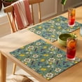 Summer Fruit Placemats Set of 12, Watercolor Yellow Lemon Farmhouse ...