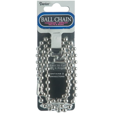 Darice - Ball Chain 24In. 6.3Mm Silver 1Pc - Walmart.com - Walmart.com