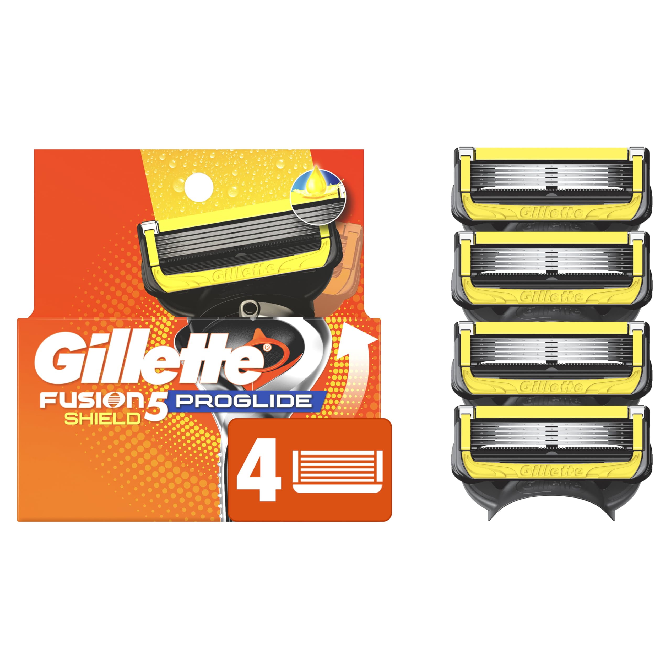 Pack of 2 Gillette Fusion Proshield Men's Razor Blade Refills, 4-Count ...
