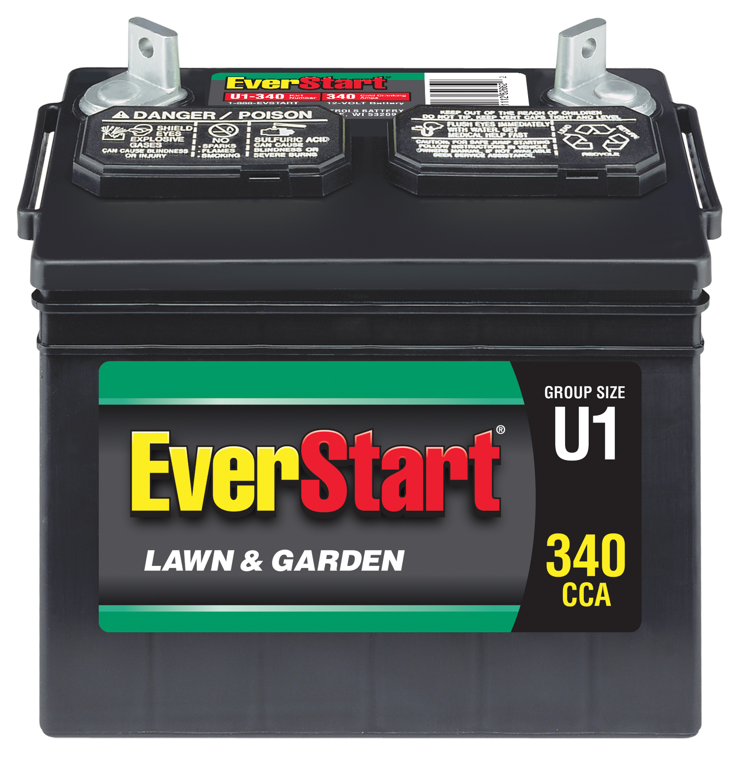 EverStart Lawn And Garden Lead Acid Battery Group Size U1 12 Volt 340 EverStart Lawn And Garden Lead Acid Battery Group Size U1 12 Volt 340