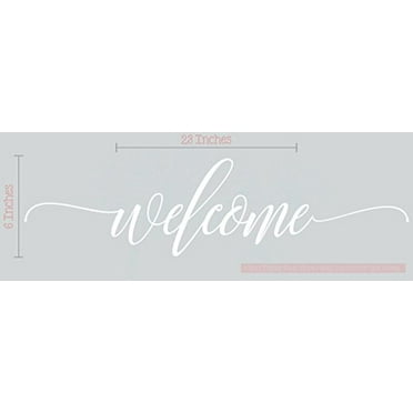 VWAQ Hello Front Door Decal Welcoming Home Decor Vinyl Sticker ...