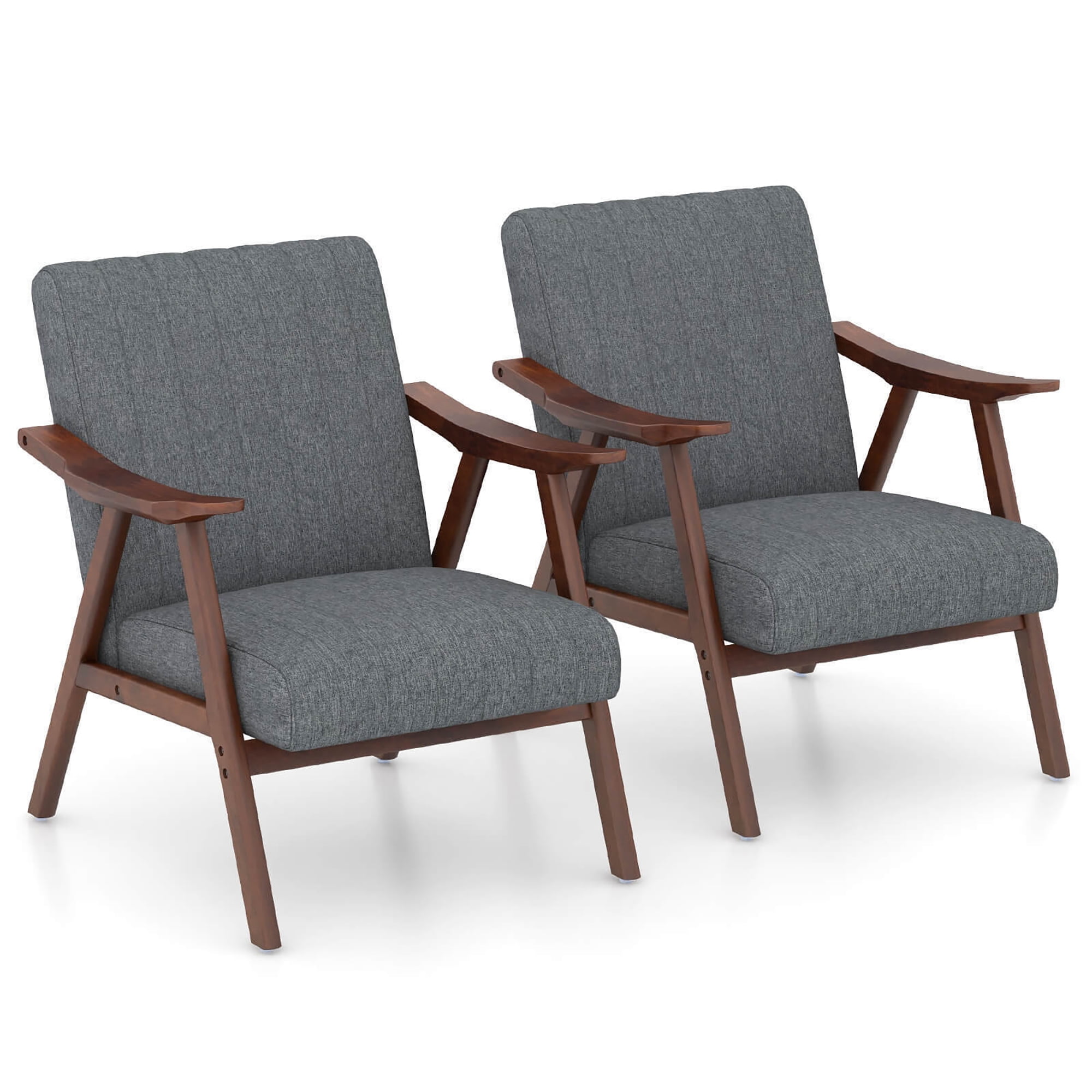 Click here for Gymax Set Of 2 Accent Chair Leathaire Leisure Armc... prices