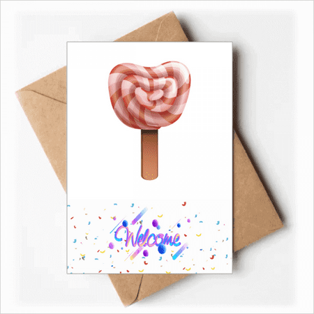 Red Candy Ice Popsicles Welcome Back Greeting Cards Envelopes Blank ...