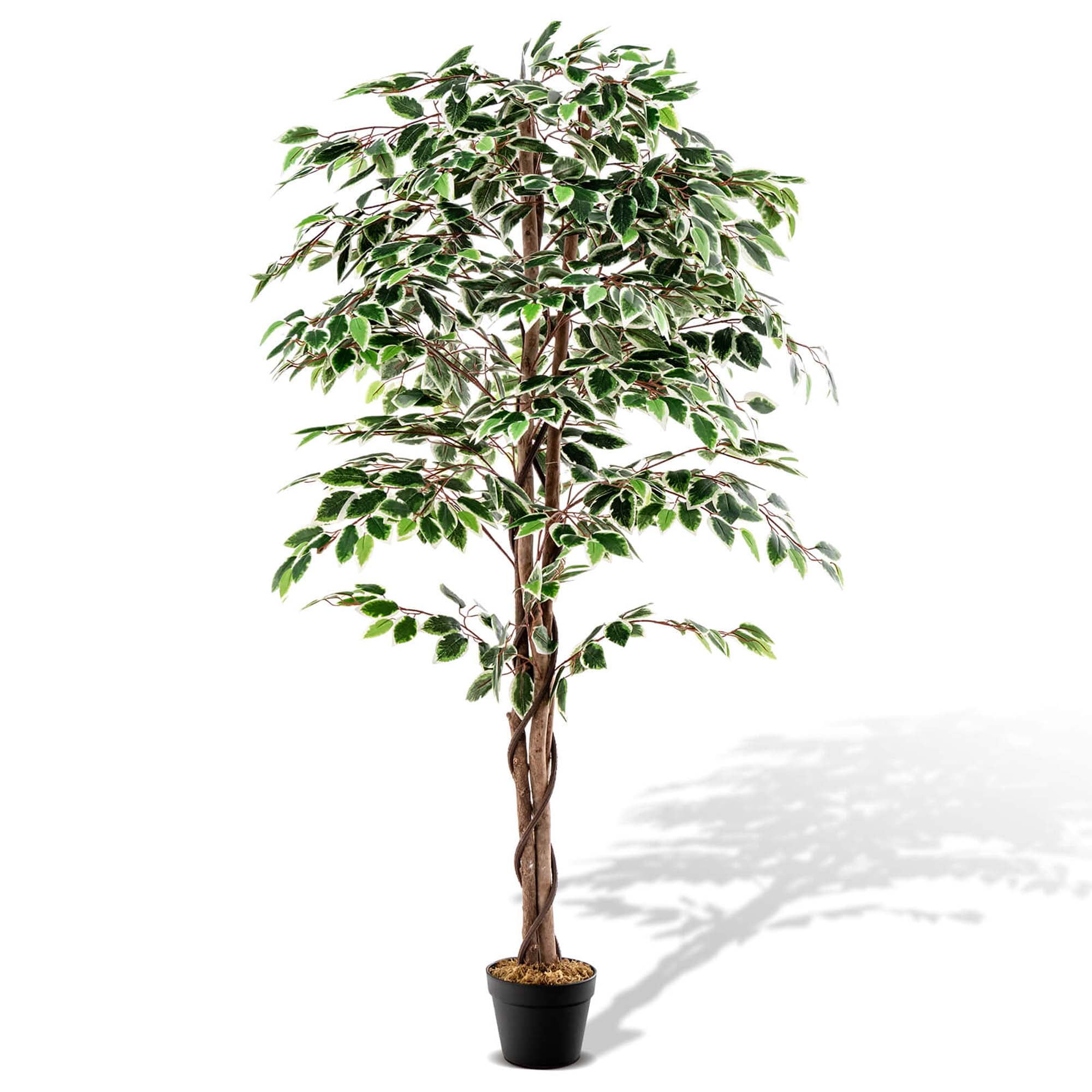Click here for Costway 63 Inch Artificial Ficus Tree Faux Indoor... prices