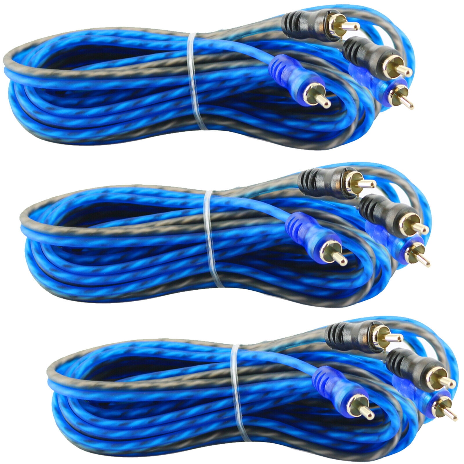 3 Pcs | 2 RCA to RCA Interconnect HiFi Audio Cable Male Connector Wire ...