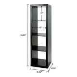 Better Homes & Gardens 4 Cube Vertical Storage Organizer, Solid Black ...