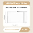 NIIMBOT Labels for B1/B21/B3S Label Printer, Thermal Labels 2"x 2.76"(50x70mm), 1 Roll of 110 ...