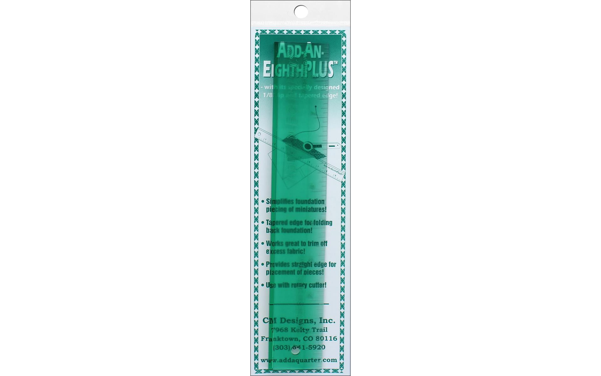 cm designs ruler 8" add-an-eighth plus - Walmart.com
