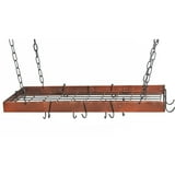 The Gourmet Rectangle Kitchen Pot Rack with Grid - Walmart.com