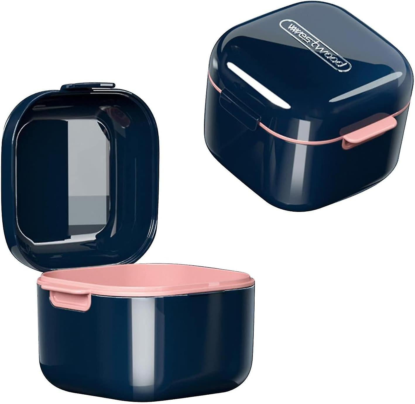 Denture Box With Strainer, Portable False Teeth Container, Prosthesis ...