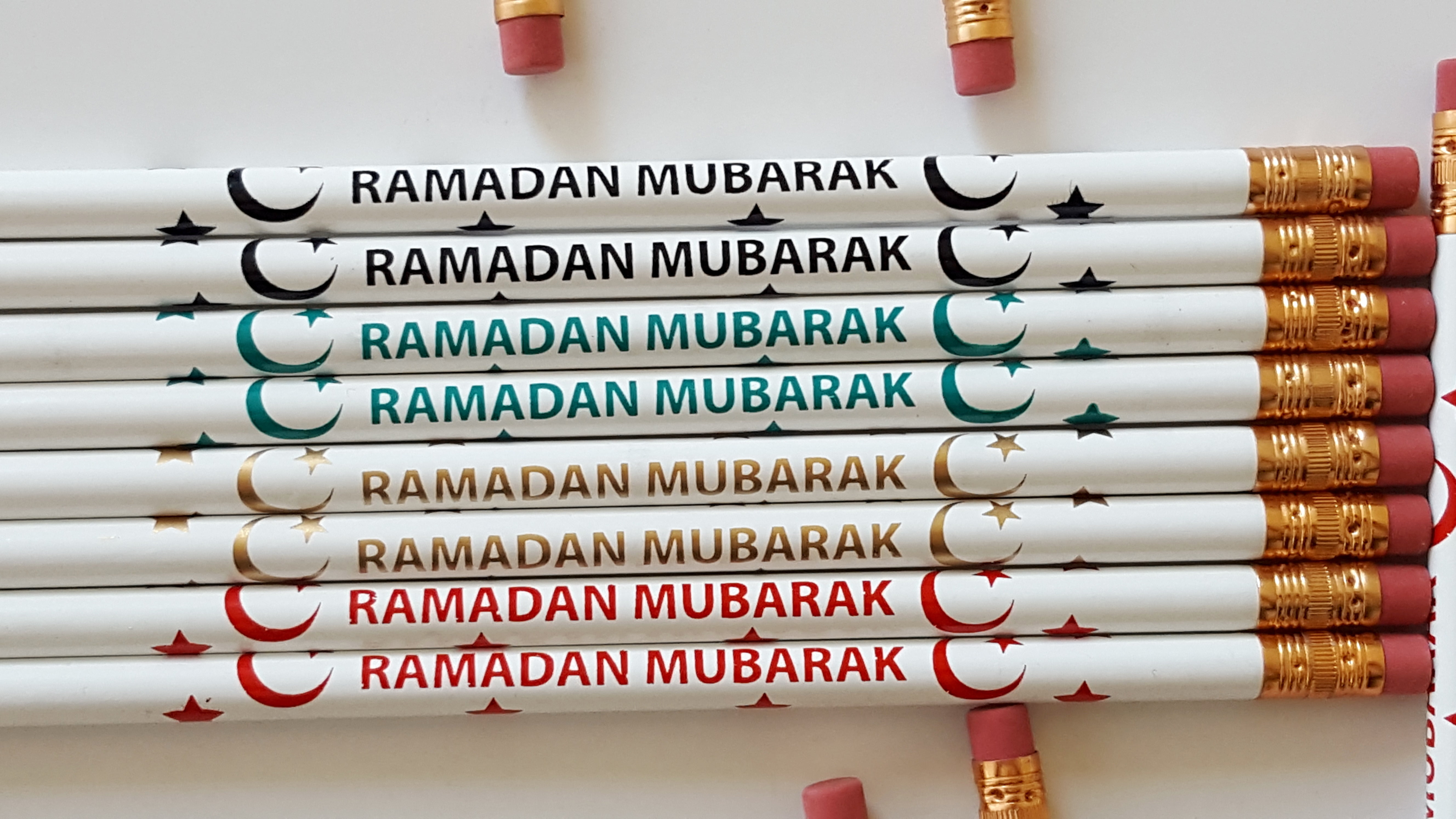 Ramadan Pencils[24 Pack]Customized Ramadan Pencils Ramadan Mubarak Kids ...