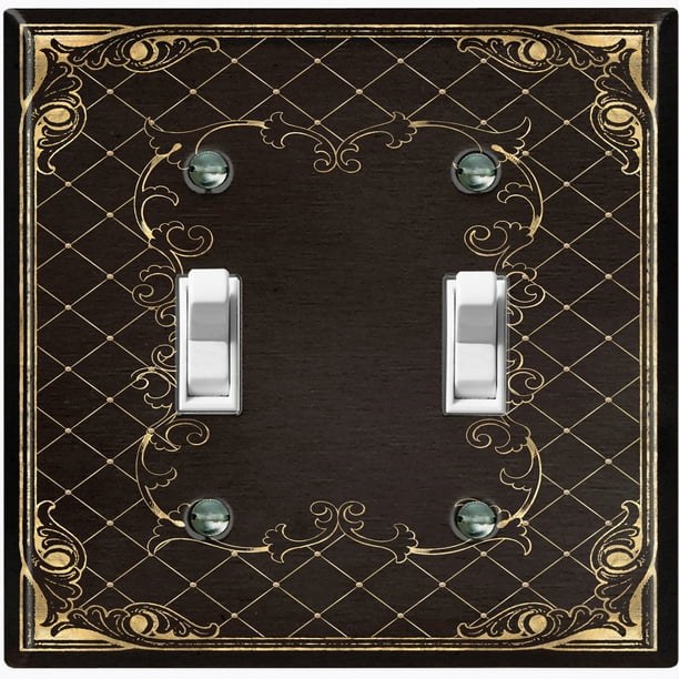 Metal Light Switch Plate Outlet Cover (French Victorian Frame - Double ...