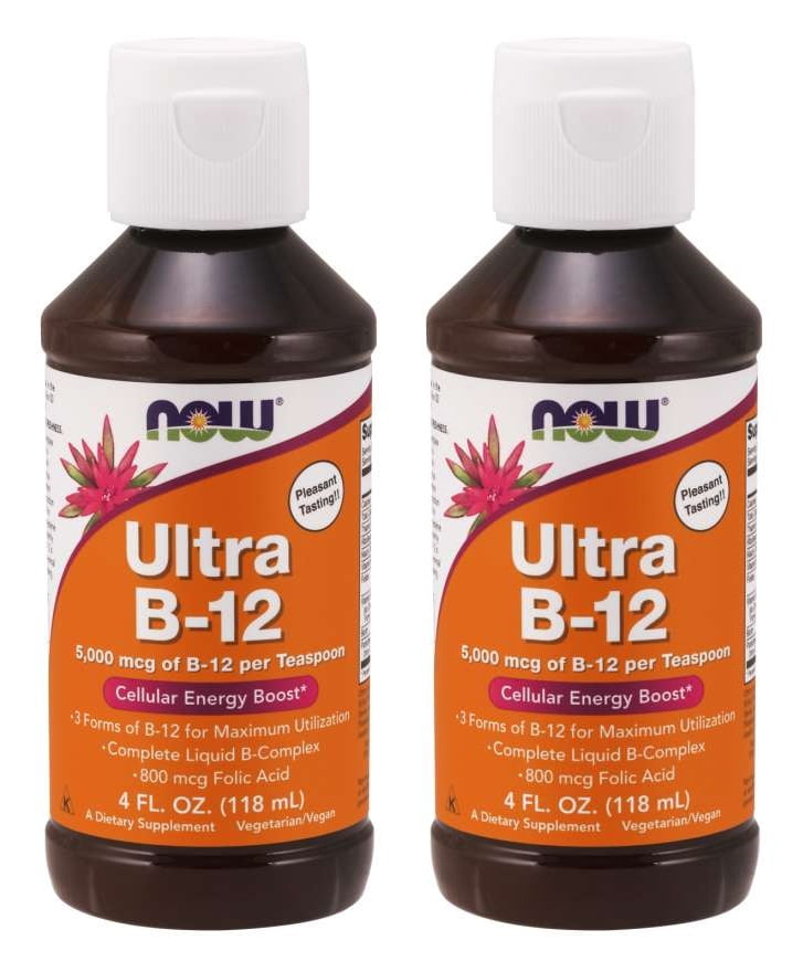 Now Foods - 4 fl oz Ultra B12 Liquid (Pack of 2) - Walmart.com