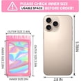 100 pcs Pink Holographic Mylar Bags, 2.4x3.9 Inch Resealable Smell ...