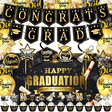 Blue Graduation Decorating Kit - Party Decor - 9 Pieces - Walmart.com