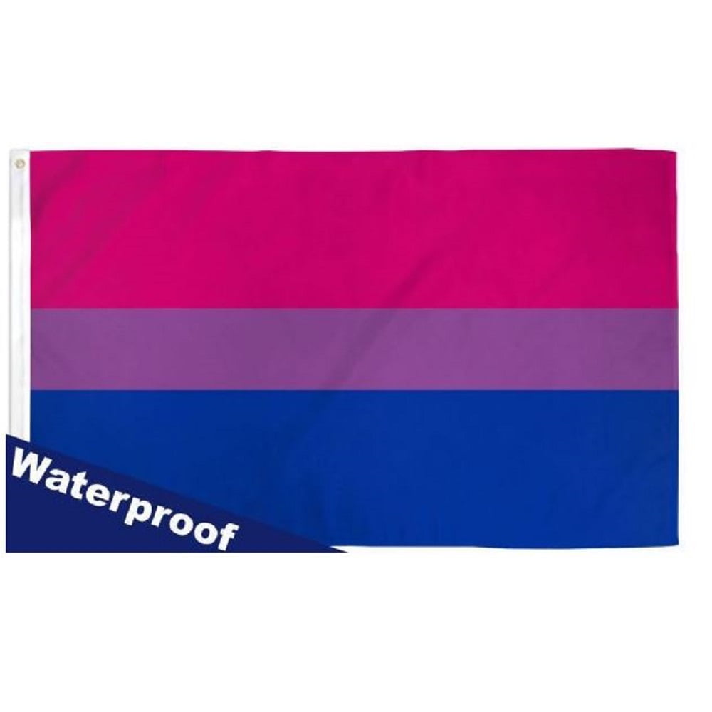 Bi Pride Waterproof Flag Bisexual Banner Gay Lesbian Lgbt 3x5 Rainbow
