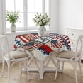 250th Anniversary Patriotic Patchwork Table Cloth 60x60in, Waterproof ...
