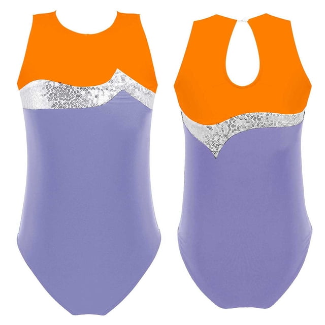 iiniim Kids Girls Shiny Sequins Gymnastics Leotards Ballet Dance ...
