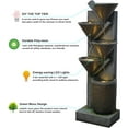 Waterfall Fountain 5-Tier Floor Standing Water Fountains with LED ...