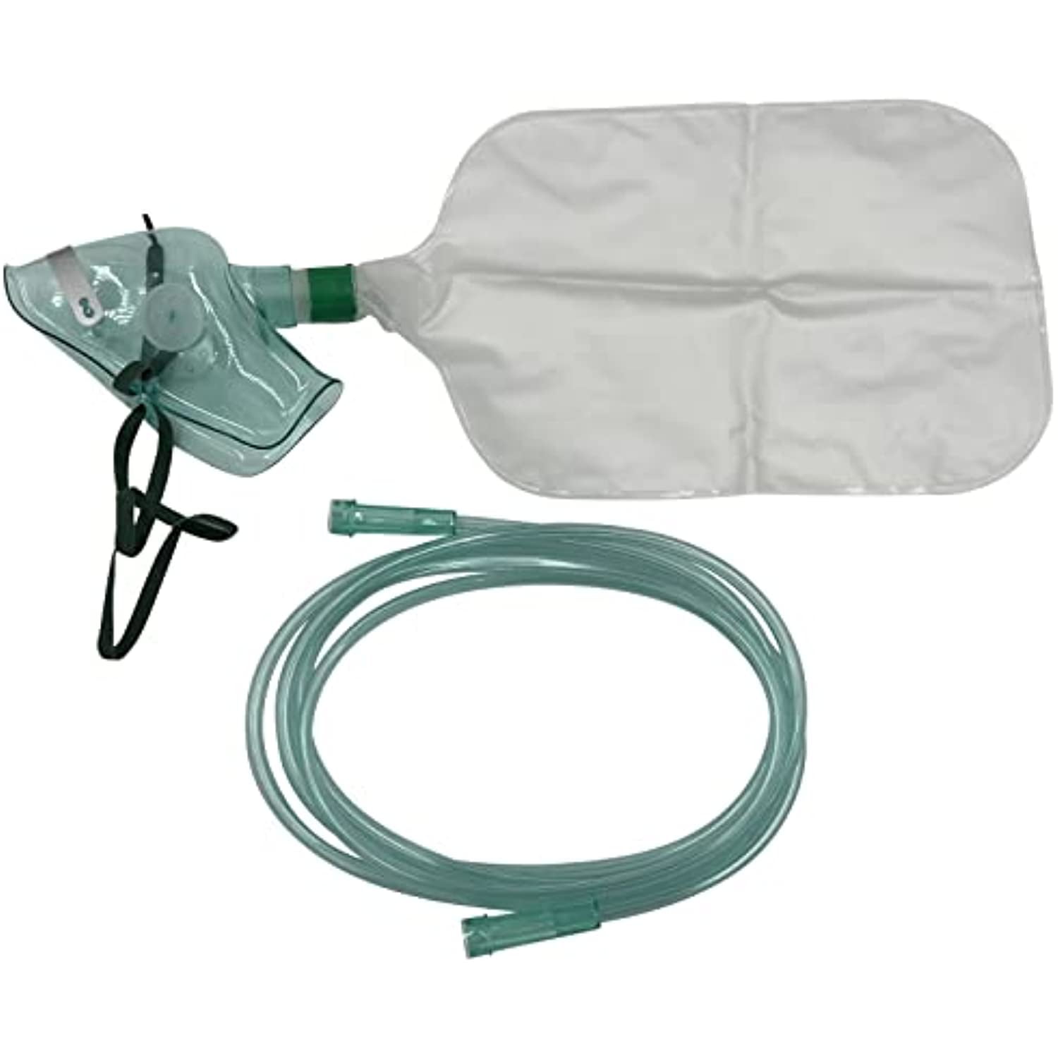 5pk Adult Non-Rebreather Oxygen Mask w/6.8Ft Crush Resistant Tubing ...