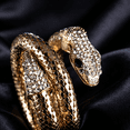 DESIGNICE 2026 New 1Pc Punk Gold Color Snake Bangle Retro Snake Spiral ...