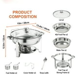 BENTISM 2-Packs Chafing Dish Buffet Set Chafing 4Qt Round Buffet Chafe ...