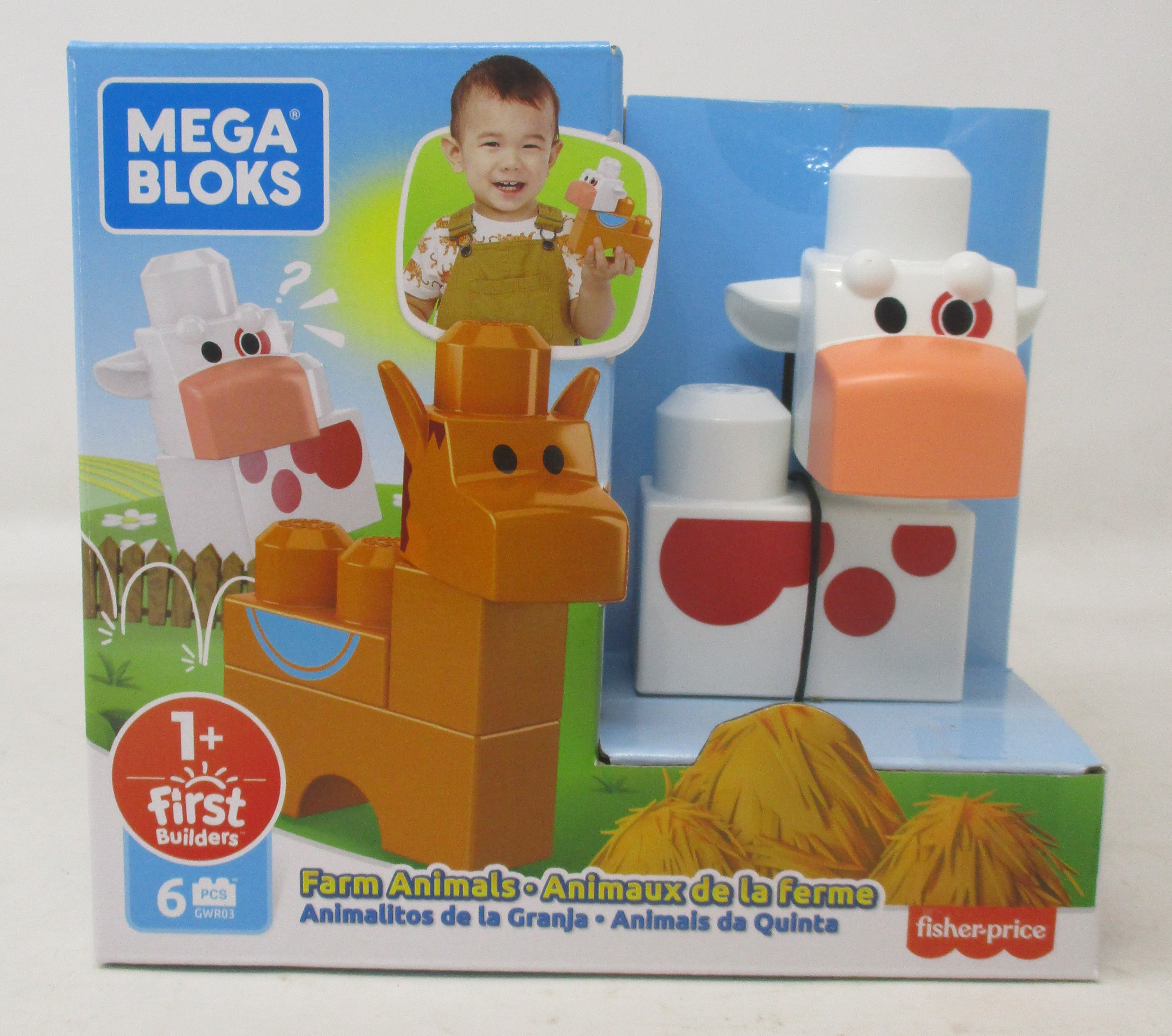 Mega Bloks First Builders Farm Animals 6-Piece Block Set - Walmart.com