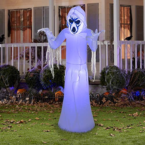 Home Accents Holiday 5 ft. Pre-Lit Black Light Inflatable Frightening ...