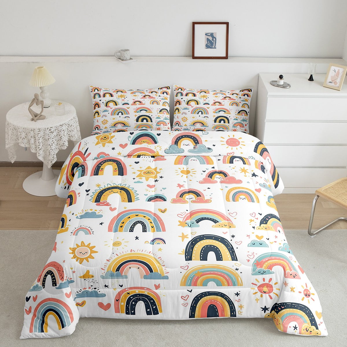 Click here for Erosebridal Kids Rainbow Comforter Sets Toddler Si... prices