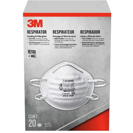 3M™ N95 Sanding & Fiberglass NIOSH-Approved Face Masks, White, 20-pk ...