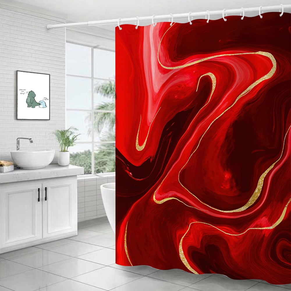 Red Marble Shower