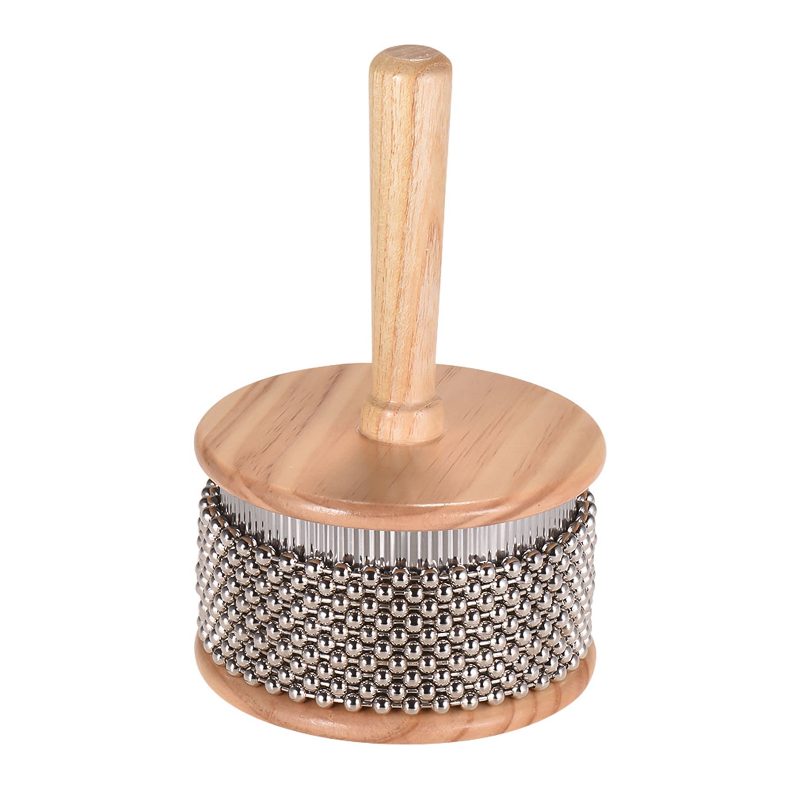 Instrumento musical de percusión Cabasa de madera Cadena y cilindro con ...