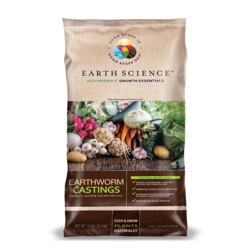 Earth Science 100% Pure Earthworm Castings Plant Food 12 lb - Walmart.com