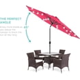 10 ft Solar Lighted Patio Umbrella with Adjustable Tilt, UV-Resistant ...