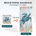 Coastal Turtle 2-in-1 Beach Towel Backpack,Quick Dry Beach Towel ...