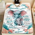 Cozy Elephant Print Flannel Blanket for Granddaughter, Soft All-Season ...