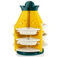 Topbuy Kids Rotating Toy Storage Shelf 3-Tier Pineapple Toy Organizer w ...