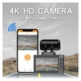 Dash Cam 4K GPS Wifi For Car Dual Lens DVR Rearview Mirror Camera 4K ...